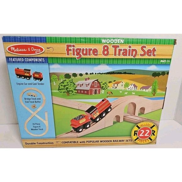 Melissa & Doug | Toys | Melissa Doug Classic Wooden Figure Eight Train ...